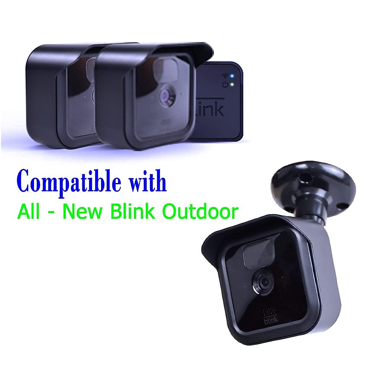 Skyworld Blink Camera Housing and Wall Mount Bracket ONLY for Blink outdoor3 Indoor/Outdoor with Sync Module Outlet.360° Adjustable Bracket and Weather Proof Protective(Black 5 Pack)