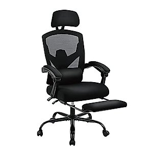 JHK Ergonomic Home Office Mesh Chair, Solid Black