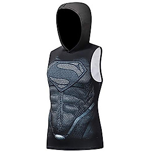 Red Plume Men’s Sleeveless Hoodie Men/Gym Tank Tops Bodybuilding Sleeveless Workout Hoodie Muscle Cut Off Sweatshirt for Men (Black, M)