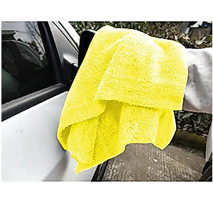 CHEYUAN Microfiber Towels for Cars，Car Drying Wash Detailing Buffing Polishing Towel with Plush Edgeless Microfiber Cloth for Cars Polishing Washing and Detailing (15.7x15.7 in. Pack of 5)