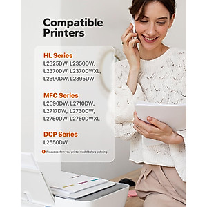 OtterOffice TN760 Toner Cartridge Replacement Compatible for Brother TN760 TN 730 Toner TN-730/TN-760 to Compatible with DCP-L2550DW HL-L2350DW HL-L2370DW HL-L2370DWXL HL-L2395DW MFC-L2710DW, Black