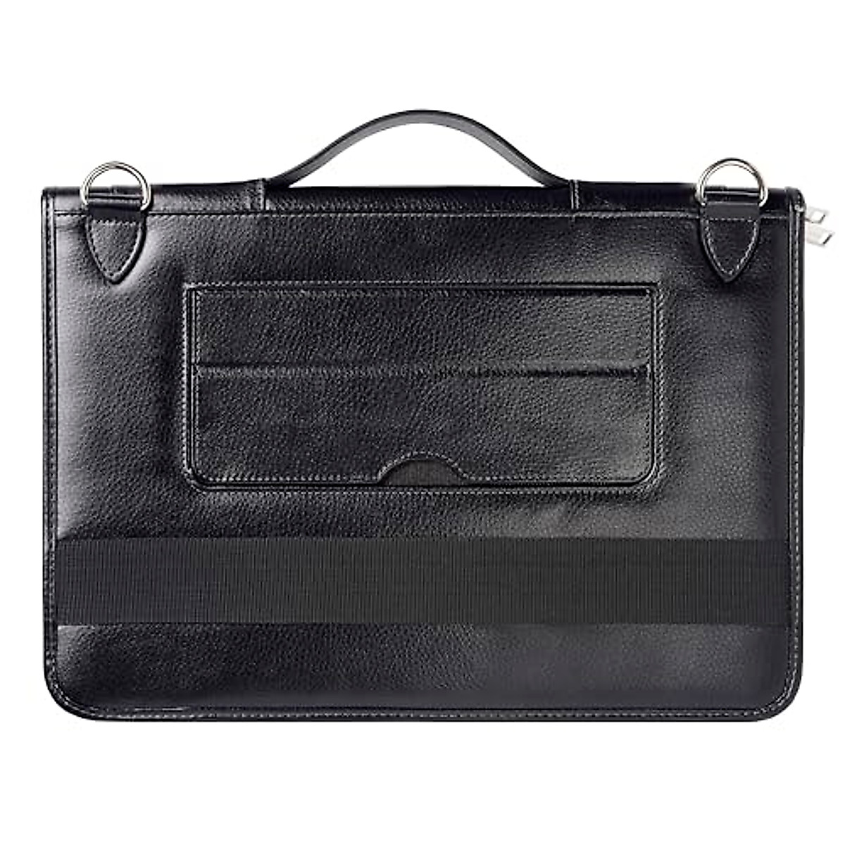 Broonel Black Leather Laptop Messenger Case - Compatible with Dynabook Portégé X40L-K 14" Laptop