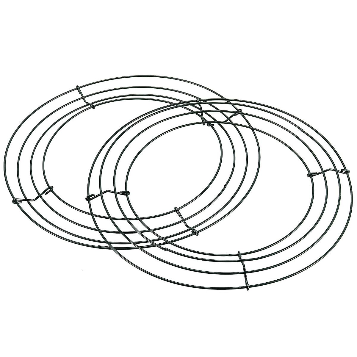 Wire Wreath Frame, ZEONHAK 20 Pack 10 Inches Round Metal Wreath Frame, Wire Wreath Rings for Wedding, Holidays, Home Party Garden Decorations, Valentines, Dark Green