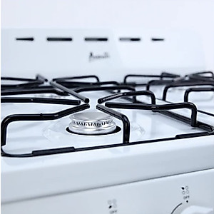 Avanti GRO24P0W Gas Range Oven Compact Freestanding Design, 2.6-Cu.Ft. Capacity 4 Sealed Burners with Electronic Ignition, Includes Broiler Storage Drawer and Accessories, 24-Inch, White