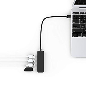 Lysee Plug & Connectors - High Speed 1 to 4 Multi Ports USB Hub PNP Thin USB HUB Connector - (Color: White(USB3.0))