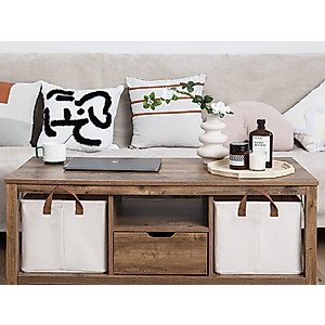 StorageWorks 2-Pack Decorative Storage Boxes with 2-Pack Metal Storage Baskets