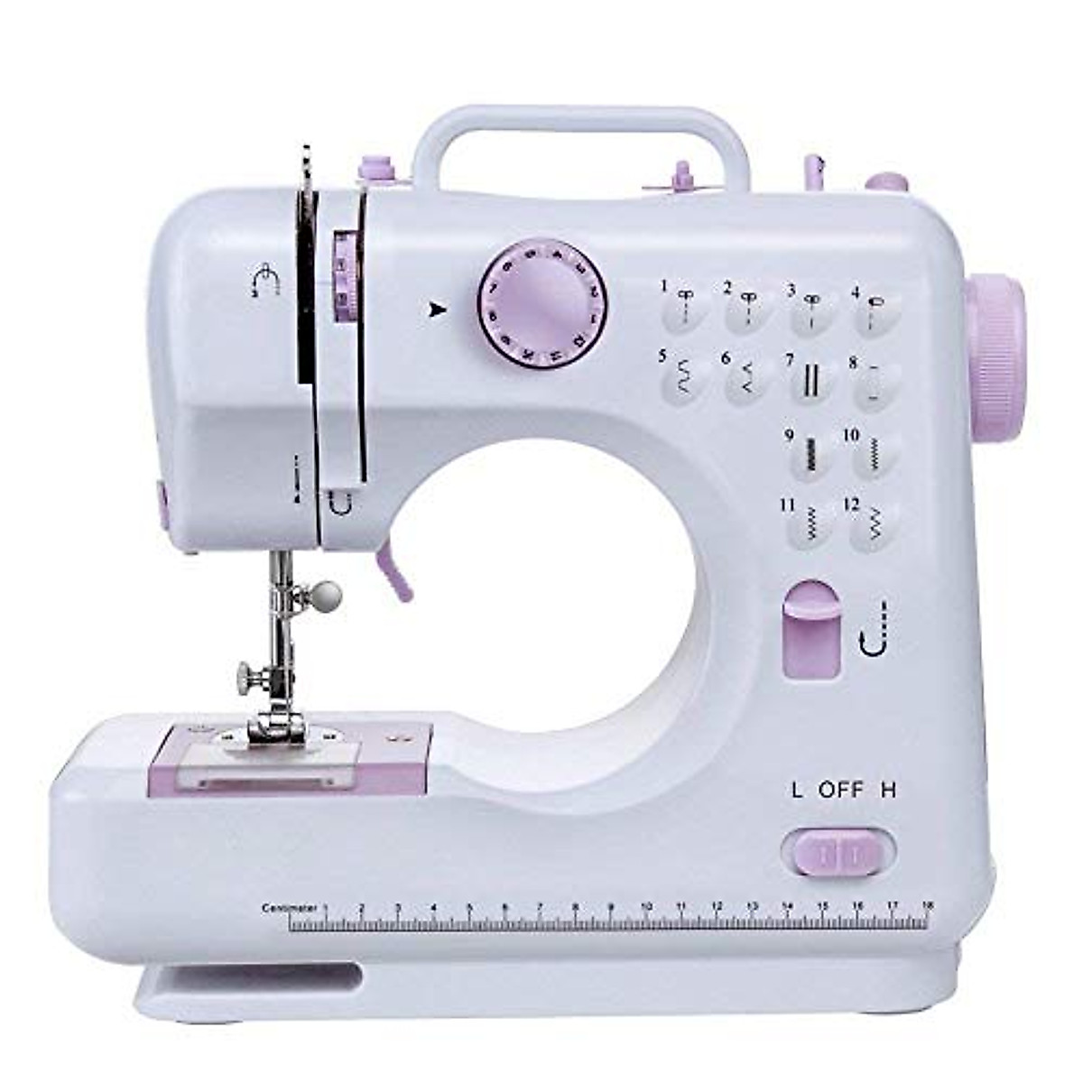 12 Stitch Multi-Function Sewing Machine, Household Sewing Machine, Electric Sewing Machine, Portable Sewing Machine,Double-line Two-speed Reverse Stitch