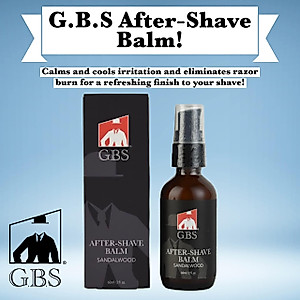 G.B.S Aftershave Balm Sandalwood, for Men - soothes razor burn, redness and irritation