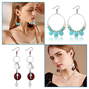 600Pcs Earring Hooks for Jewelry Making Stainless Steel French Earring Hooks Hypoallergenic Ear Wires Colorful Fish Hook Earrings with Earring Backs and Jump Rings for DIY Earring Making Supplies Kit