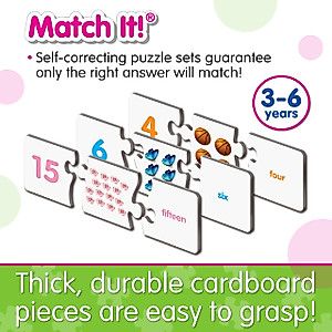 The Learning Journey: Match It! - Numbers - Self-Correcting Number & Counting Puzzles, Multicolor (116432)