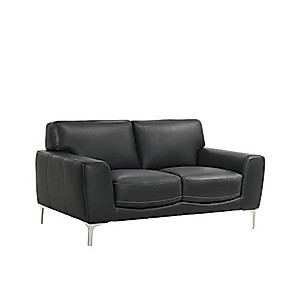 New Classic Furniture Carrara Loveseat, Black