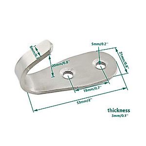 Ulifestar Bathroom Towel Hooks,Heavy Duty Wall Mounted Hooks, Stainless Steel Utility Hooks for Bath Towels Robes Coats Clothes Keys Organizer,8 Pack