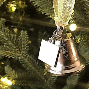 QAZIUY Christmas Ornaments Set Holiday Xmas Christmas Tree Ornament Decorations Christmas Popular Table Decoration Gold Metal Bell Christmas Hanging Ornaments Wind Chime Bells