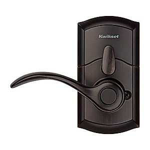 Kwikset SmartCode 955 Keypad Electronic Lever Door Lock Deadbolt Alternative with Pembroke Door Handle Lever Featuring SmartKey Security in Venetian Bronze