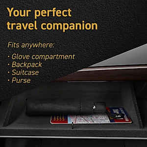 ﻿EEZ-Y Travel Umbrellas for Rain - Wind Resistant w/Open Close Button - Black