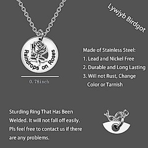 Lywjyb Birdgot Drama Gift Raindrops on Roses Gift Broadway The Sound of Music Necklace Gifts for Women (Raindrops ne)