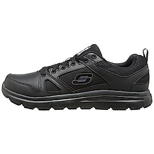 Skechers Men's Flex Advantage Sr Work Shoe, Black, 14 W US
