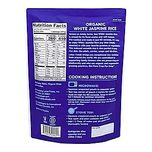 Lotus Foods, Organic White Jasmine Rice, 8 Ounce