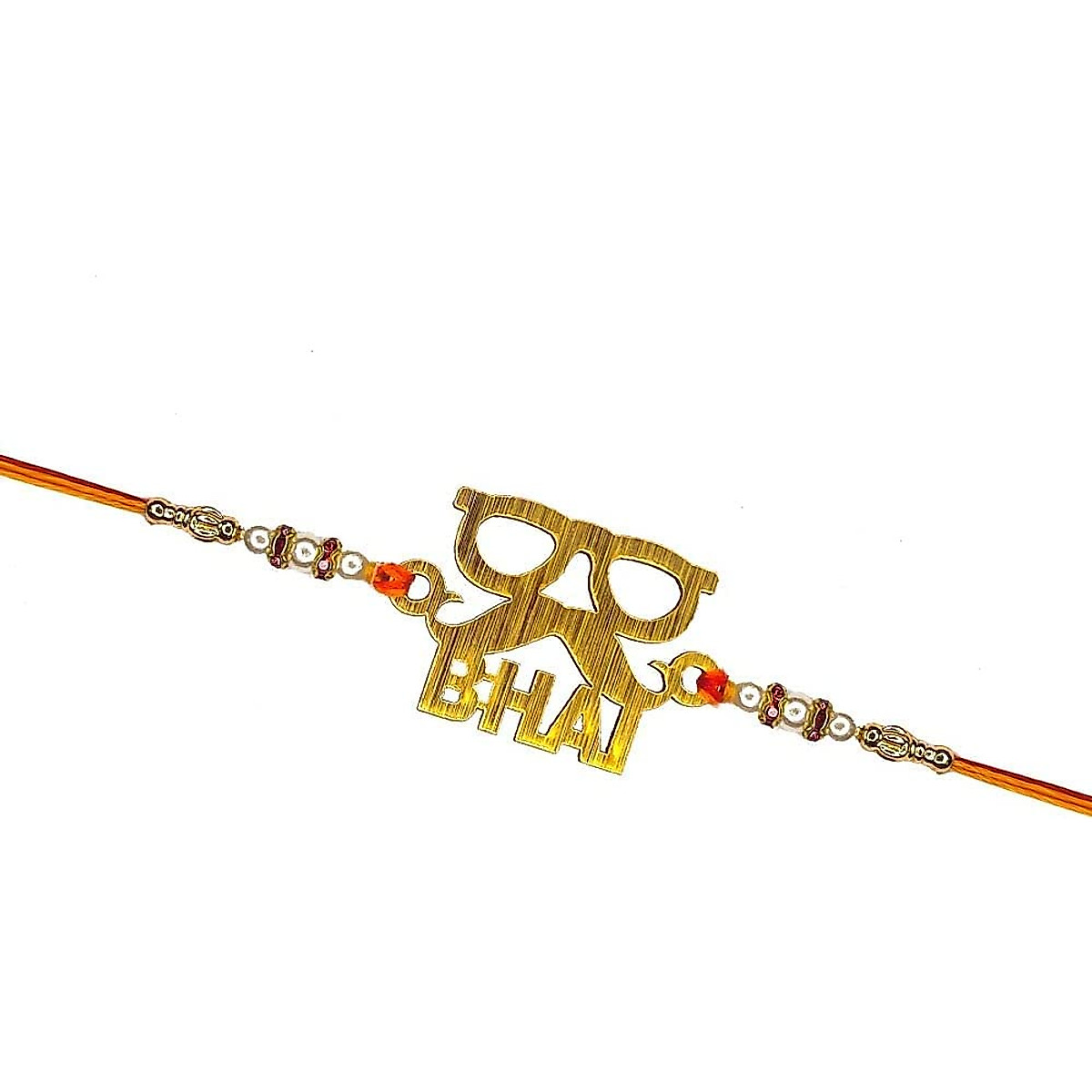 USA HOUSE Set of 1 Rakhi for Brother, Rakhi Bracelet Brother and Rudraksha Designing Rakhi, Raksha Bandhan Rakhi Gift, Wrist Bands for Loving Sibling/ Brother Sister, Father, & Friends, multicolored