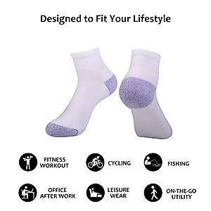 JOYNÉE Ankle Socks Women Low Cut Athletic Running with Cushion for Sports and Casual Use 6-Pairs Pack