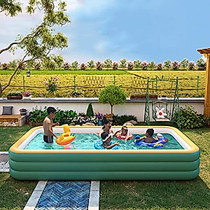 Inflatable Swimming Pool, Blow Up Pool, Family Kiddie Pools, Full-Sized Paddling Pool for Toddlers, Kids, Adults, Outdoor, Garden, Backyard (Size : 150x105x55cm)