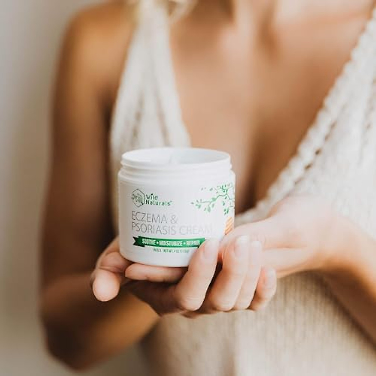 Wild Naturals Eczema & Psoriasis Cream for Dry, Itchy Skin – Eczema Relief Cream for Adults & Kids – Moisturizing Psoriasis Cream with Manuka Honey