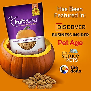 Fruitables Crunchy Baked Low Calorie Training Treats for Dogs | Crispy Bacon Apple Flavor | 7 Ounces (2386)