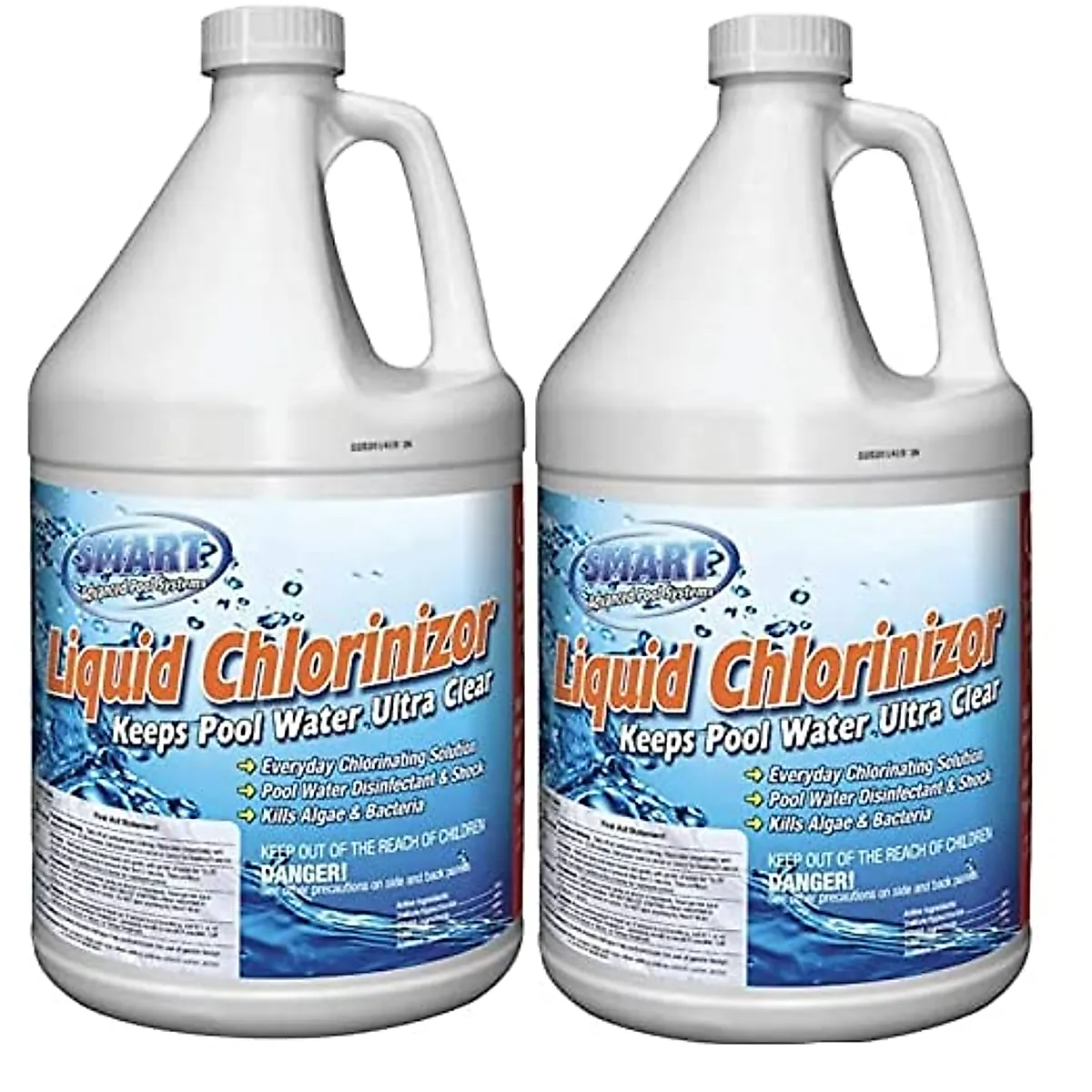 Smart Liquid Chlorine- Pool Chemicals for use as a Pool Chlorine and Pool Shock Treatment. Keep Your Pool Well Maintained and Always Ready to Use! (2 Gallons)