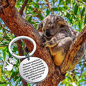 ENSIANTH Koala Keychain Koala Bear Gift Koala Lover Gift Inspiration Gift for Friend Koala Bear Charm Jewelry(Koala Keychain)