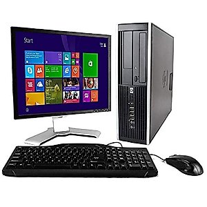 HP Desktop Computer Package with 19in Monitor(Brands May Vary) (Core I5 Upto 3.4GHz,4GB,250GB,WiFi,VGA,DP,DVD,Windows 10-Multi Language-English/Spanish/French) (CI5)(Renewed)