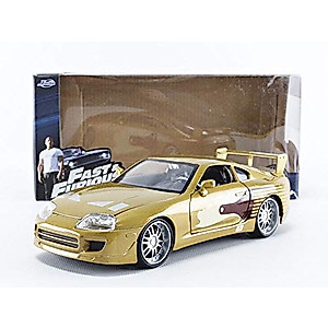 Jada 2 Fast 2 Furious Slap Jack's Toyota Supra Die-Cast Collectible Toy Vehicle Car, Gold with Decals, 1: 24 Scale, Copper