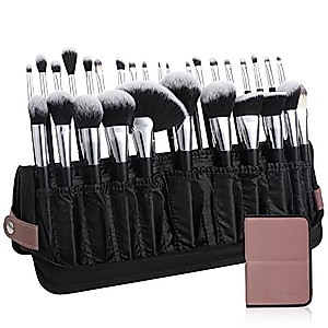 DUcare Makeup Brush Organizer 30pcs Folding Travel Professional Makeup Brushes Case Bag Stand-up Cosmetic Bag Artist Storage Bag (Only Bag)