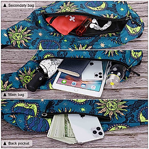 HUA ANGEL Crossbody Sling Bag for Men & Women Lightweight Waterproof Chest Shoulder Bag for Travel Hiking & Everyday Use