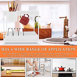 Kichvoe 1 Set cabinet drawer cabinet storage shelf telescopic sink shelf under sink organizer telescopic sink storage rack under sink storage bins cupboard storage box white pp