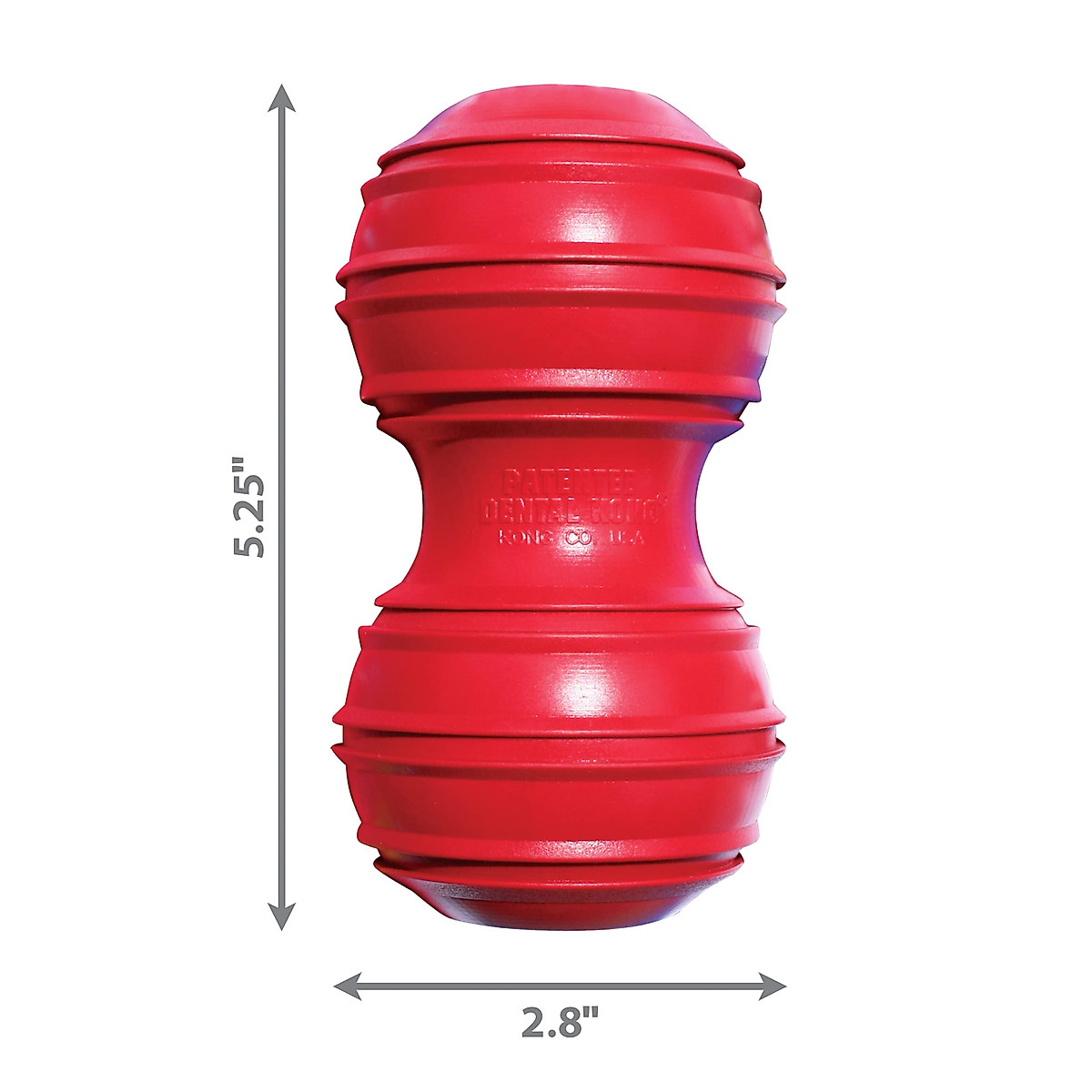 KONG Dental Dog Toy - for Dog Dental Care - Stuffable Chew Toy - Provides Chewing Outlet & Satisfies Instinctual Needs - Cleans Teeth & Gums - Made with Durable Natural Rubber - for Large Dogs