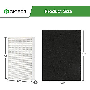 OUNEDA Replacement for Honeywell Filter R & HPA300 Filter (3 HEPA Filters+2 Activated Filters),Compatible with Honeywell Air Purifier HPA300
