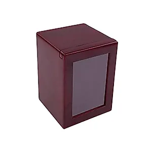 Pet Wood Urn, Pet Urn Peaceful Pet Memorial Keepsake Urn, Photo Box Pet Cremation Urn, Dog Urn, Cat Urn, Small Animal Urn (Medium)