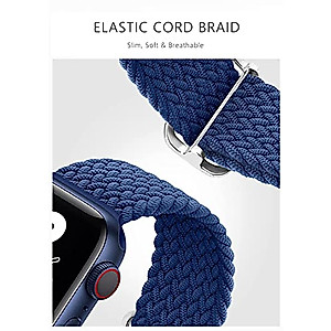 Atenzol Braided Solo Loop Compatible with Apple Watch Bands 38mm 40mm 41mm 42mm 44mm 45mm 49mm Women Men, Adjustable Buckle, Stretchy Elastics Sport Wristband for iWatch Ultra 8 7 6 SE 5 4 3 2 1 (1-Rainbow+Pride Edition, 38mm 40mm 41mm)