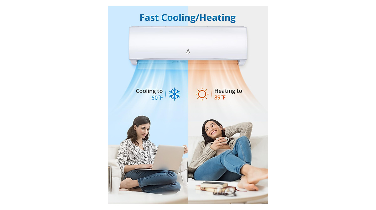 ACONEE 12000 BTU Smart Mini Split AC: Cool & Heat