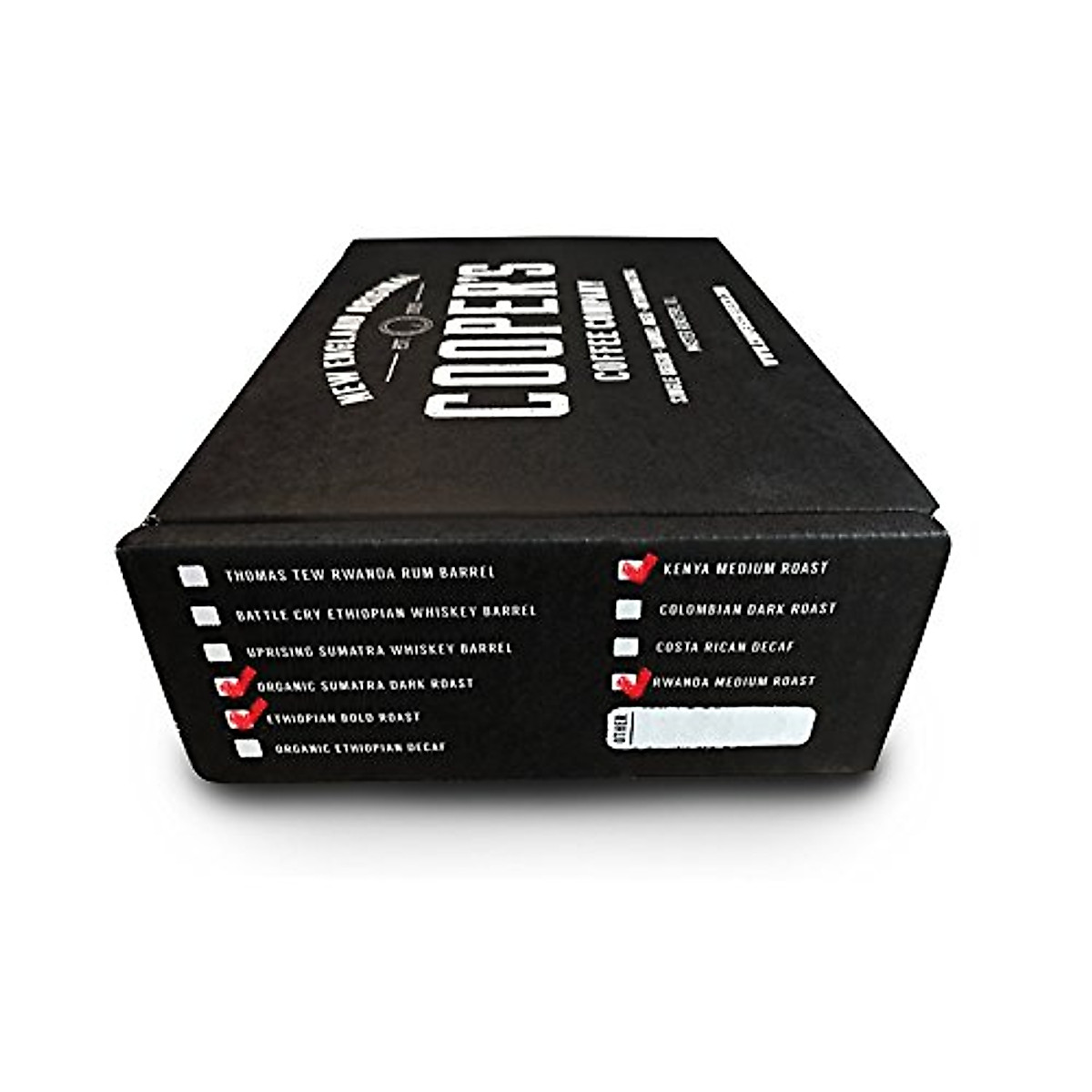 Gourmet Coffee Sampler Gift Box Set | Coffee 4 bags | 1lb Total | Sumatra Dark, Kenya AA Medium-Dark, Rwanda Medium, Natural Ethiopian Medium-Light, 1lb Total (Ground)