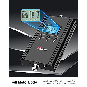 Hiboost Cell Phone Signal Booster for Home and Office, 4,000 sq ft, Boost 5G 4G LTE Data for Verizon AT&T and All U.S. Carriers, FCC Approved