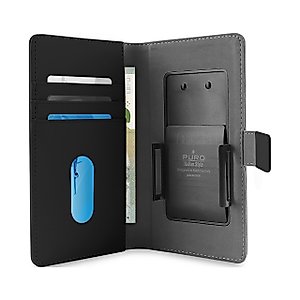 Puro Uni. Wallet PU XXL w/Sliding Holder&Card Slots -Black