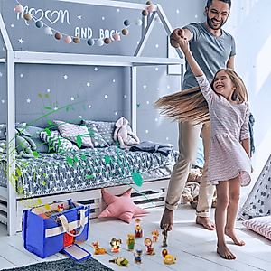 DDgro Tonies Figures Storage Bag for Toniebox Starter Set, Home and Outdoor Travel Carrying Case Organizer for Figurine Characters, Audio Player Box, Charger & Headphone, Bag Only (Small, Purple)