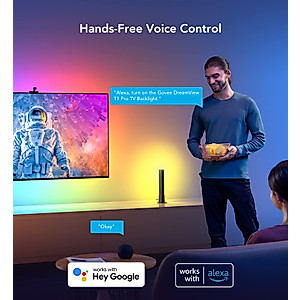 Govee LED Strip Lights & Light Bars with Camera, Smart Wi-Fi RGBIC DreamView T1 Pro LED Lights for TV (55-65 inches), Video & Music Sync TV Backlight for Gaming & Movies, Work with Alexa & Google Home