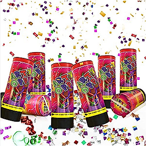 Confetti Cannon Party Poppers Confetti Shooters - 8 PCS Confetti Cannons for Wedding Birthday Graduation Baby Shower Kids Fun Party Supplies Decorations and Favors