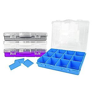 Black Duck Brand Set of 4 Mini Craft Storage Boxes for Organization! Perfect for Shelves, Desks, Holding Jewelry, Art Supplies and More!