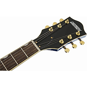 Gretsch G5655TG Electromatic Center Block Jr. Azure Metallic w/Bigsby & Black Top Broad'Tron Pickups