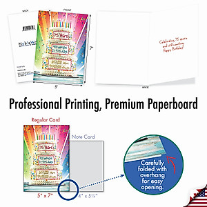 NobleWorks - 75th Birthday Card Funny - 75 Year Old Humor Notecard, Milestone Birthdays Celebration - Year Time Count 75 C9407MBG