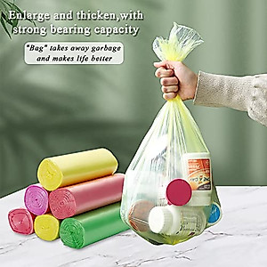 Kyraton Small Trash Bags 240 Counts, 4 Gallon Garbage Bags, Leak Proof Plastic Waste Bags 12 Rolls for Kitchen, Bathroom, Bedroom, Office, Poolside, Garden