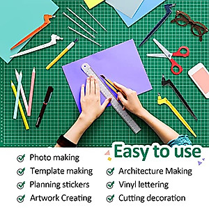 25 Pieces Craft Cutting Tools 5 Craft Knife 15 360-degree Rotating Blade Craft Knife 15 30 45 Degree with Cutting Mat 4 Weeding Tool Art Cutter Paper Craft Cutting Tools for DIY Craft Stencil Supplies
